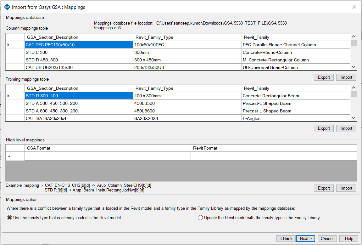Section mapping | Oasys GSA Documentation